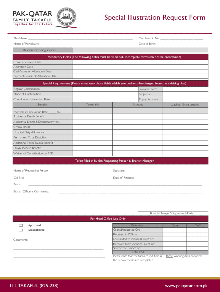 Fillable Online Special Illustration Request Form Fax Email Print