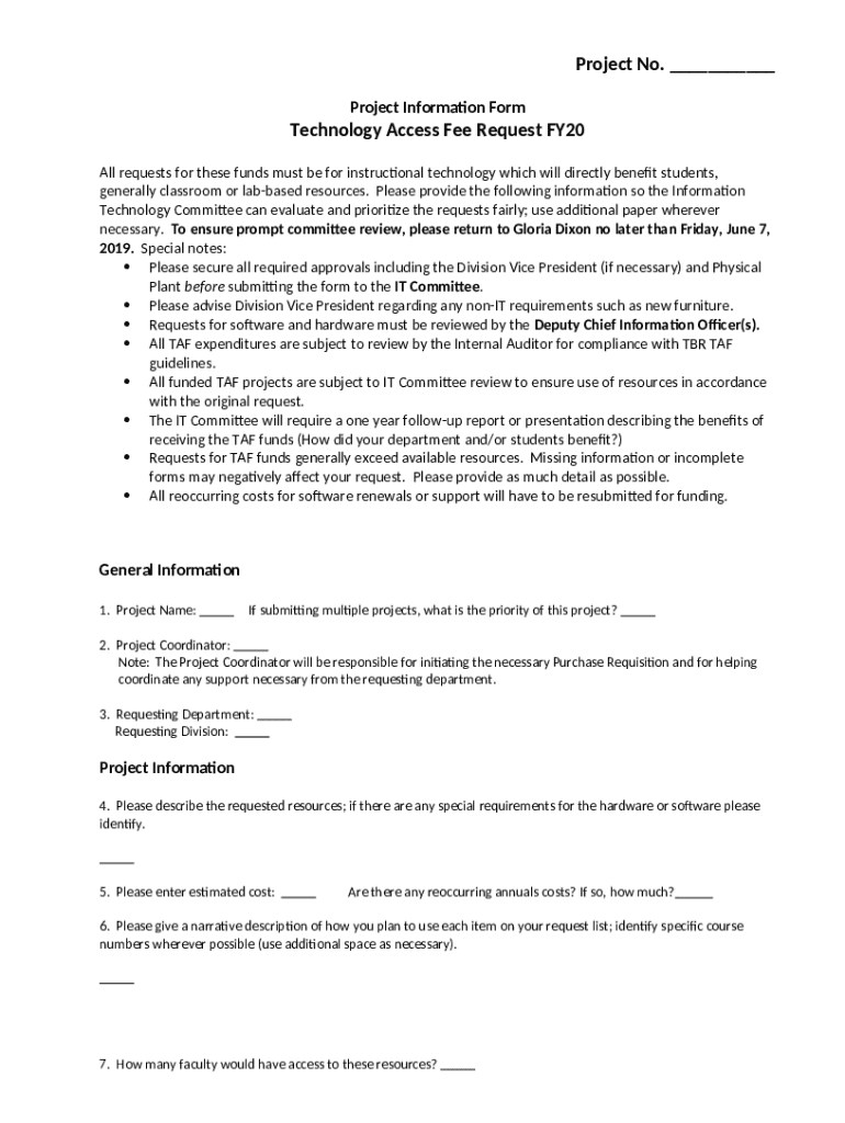 Project Ination - southwest tn Doc Template | pdfFiller