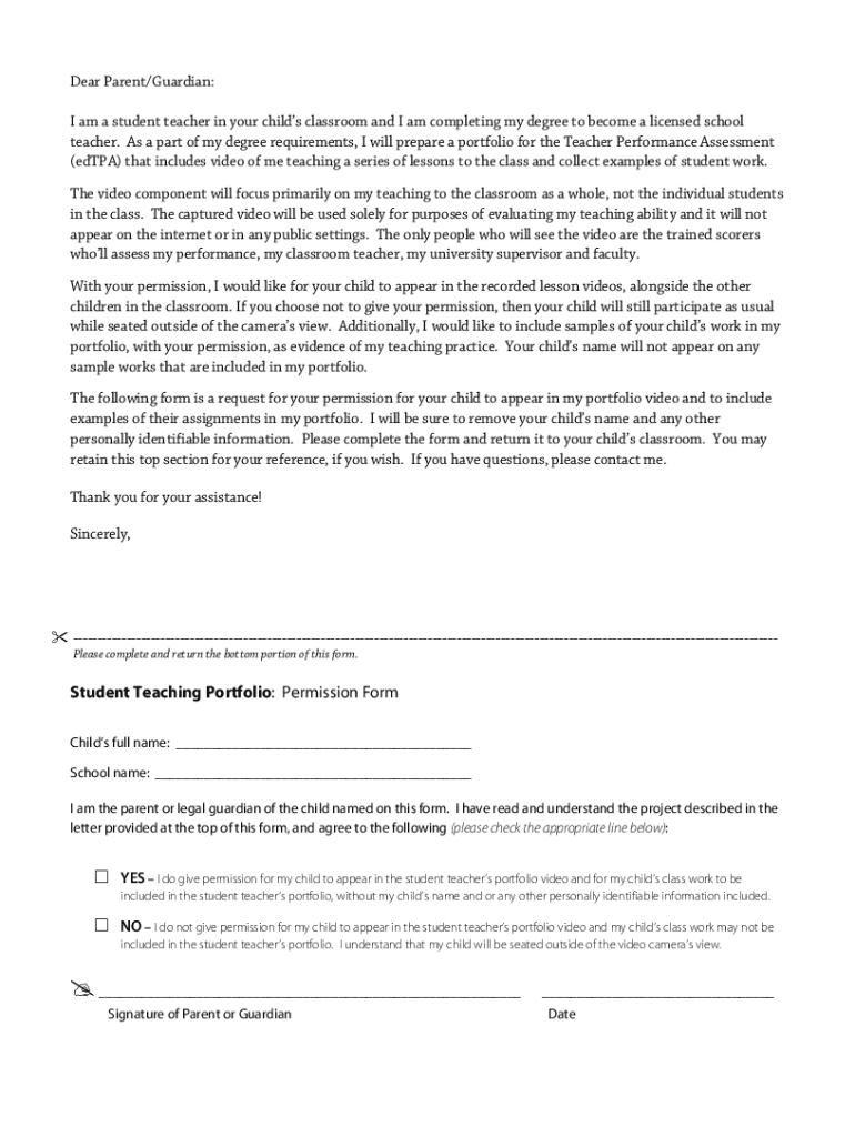 Fillable Online Permission Form for Student Participation Fax Email ...