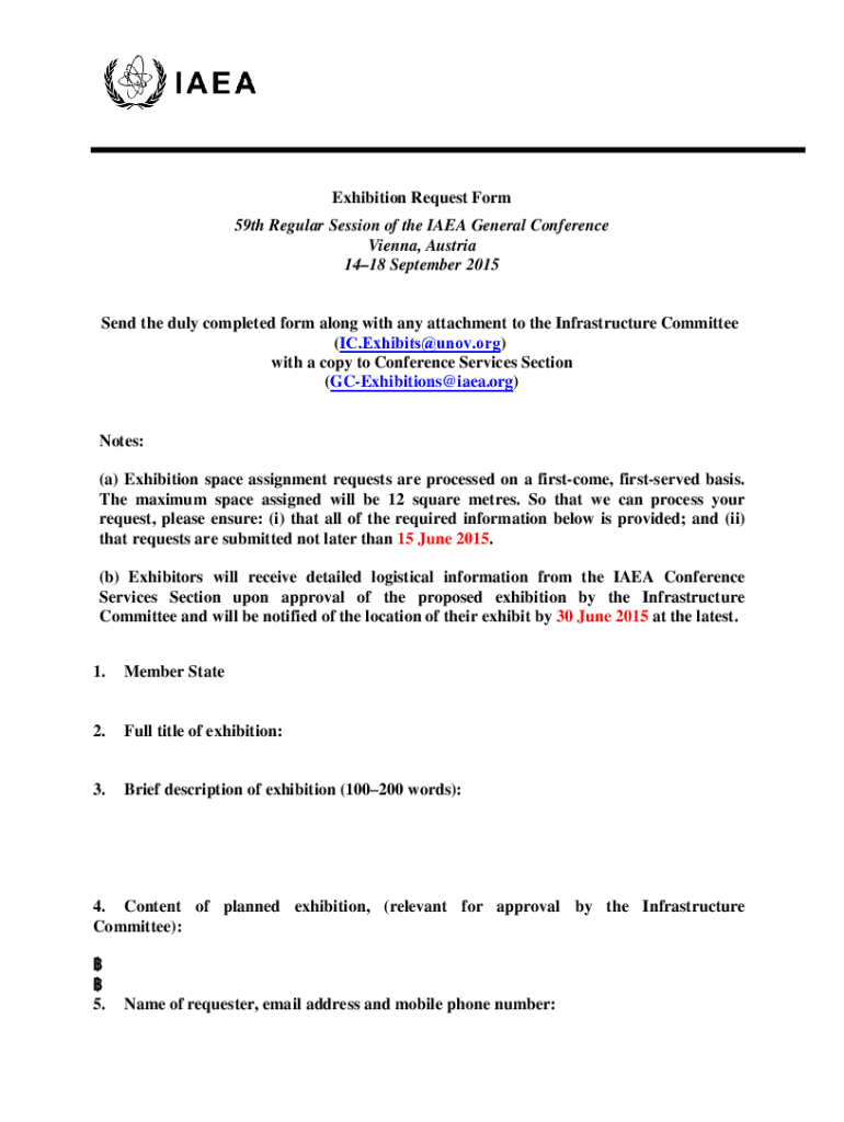 Fillable Online 59th Regular Session of the Iaea General Conference Fax Email Print - pdfFiller