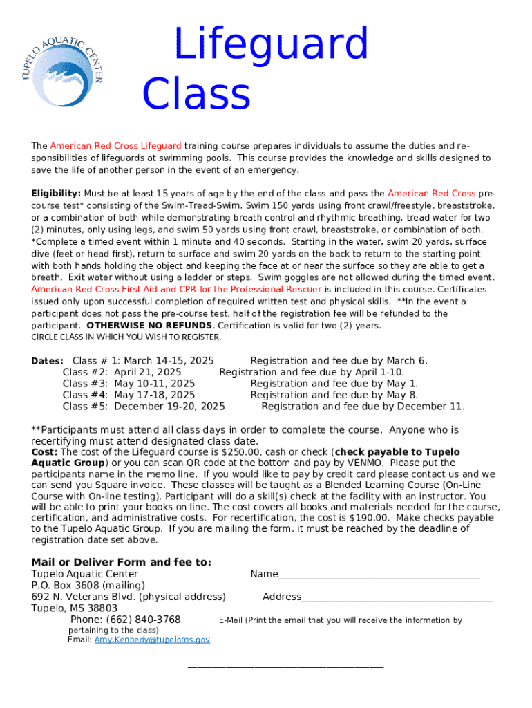 2025-Lifeguard-Certification-Registration-- ... Doc Template | pdfFiller