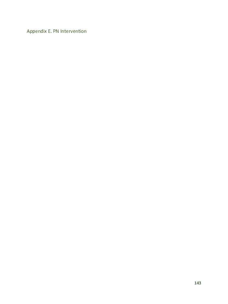Fillable Online Appendix E. Patient Navigation (pn) Intervention Fax Email Print - pdfFiller