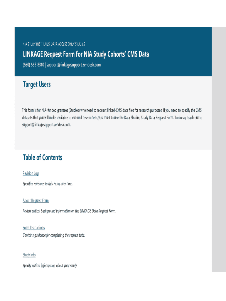 Fillable Online Nia Study Institutes: Data Access Only Studies Fax ...