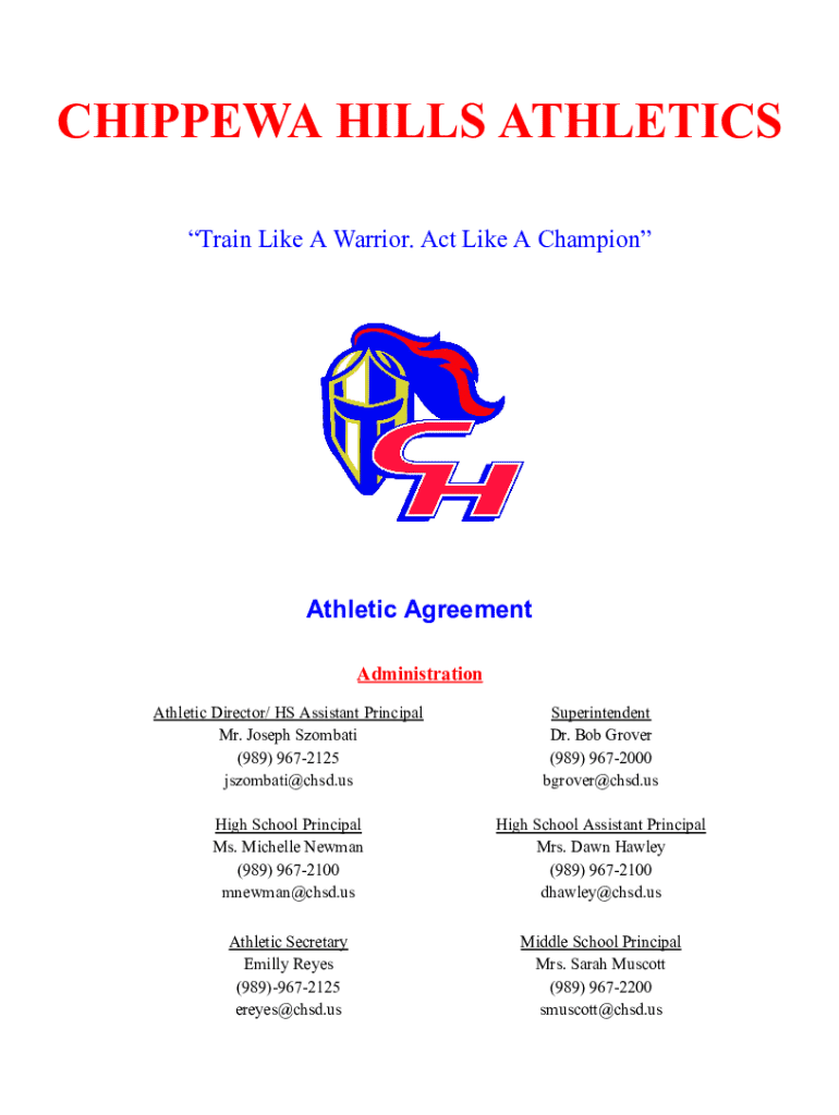 Fillable Online Athletic Agreement Fax Email Print - pdfFiller