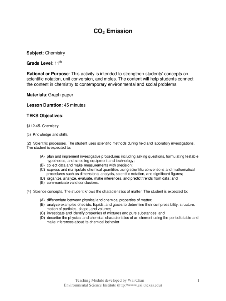 Fillable Online Co2 Emission Activity Fax Email Print - pdfFiller