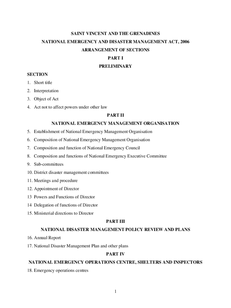 Fillable Online National Emergency and Disaster Management Act Fax Email Print - pdfFiller