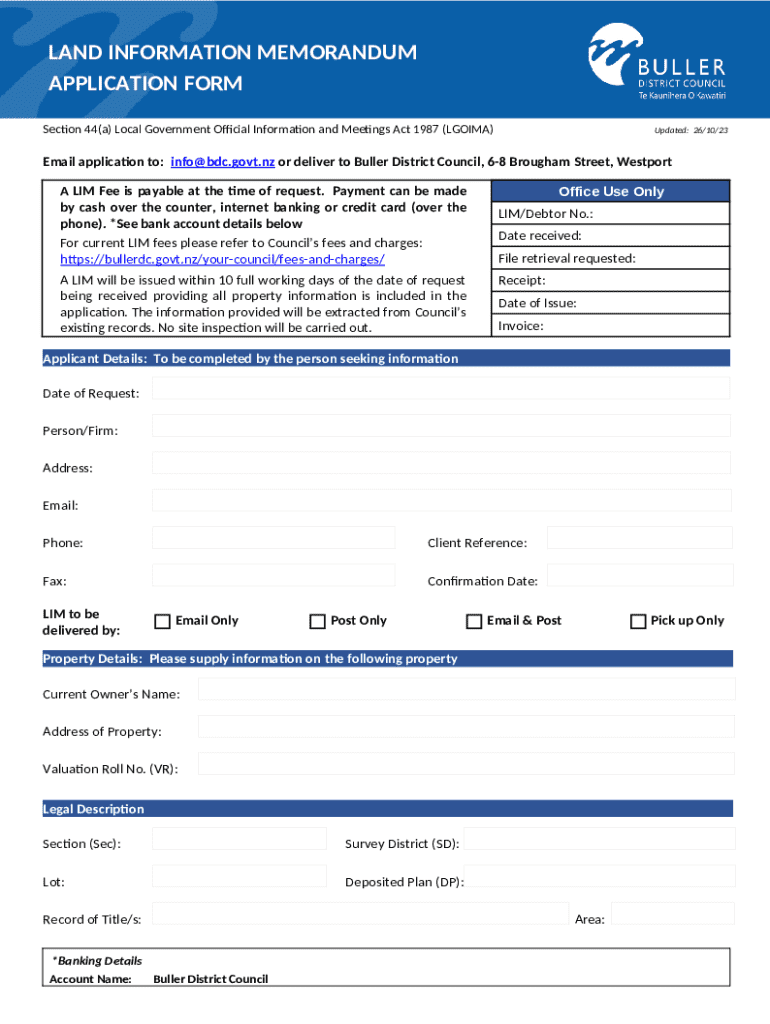 Lim Application Doc Template | pdfFiller