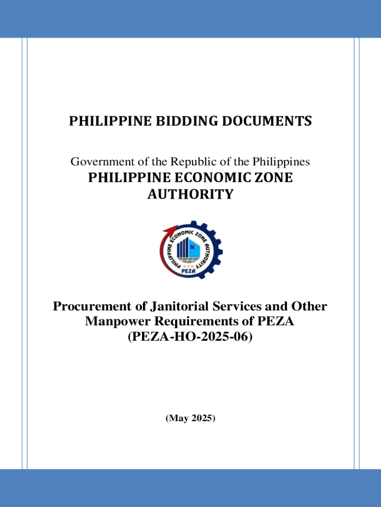 Fillable Online Procurement of Janitorial Services and Other Manpower Requirements of Peza (peza ...