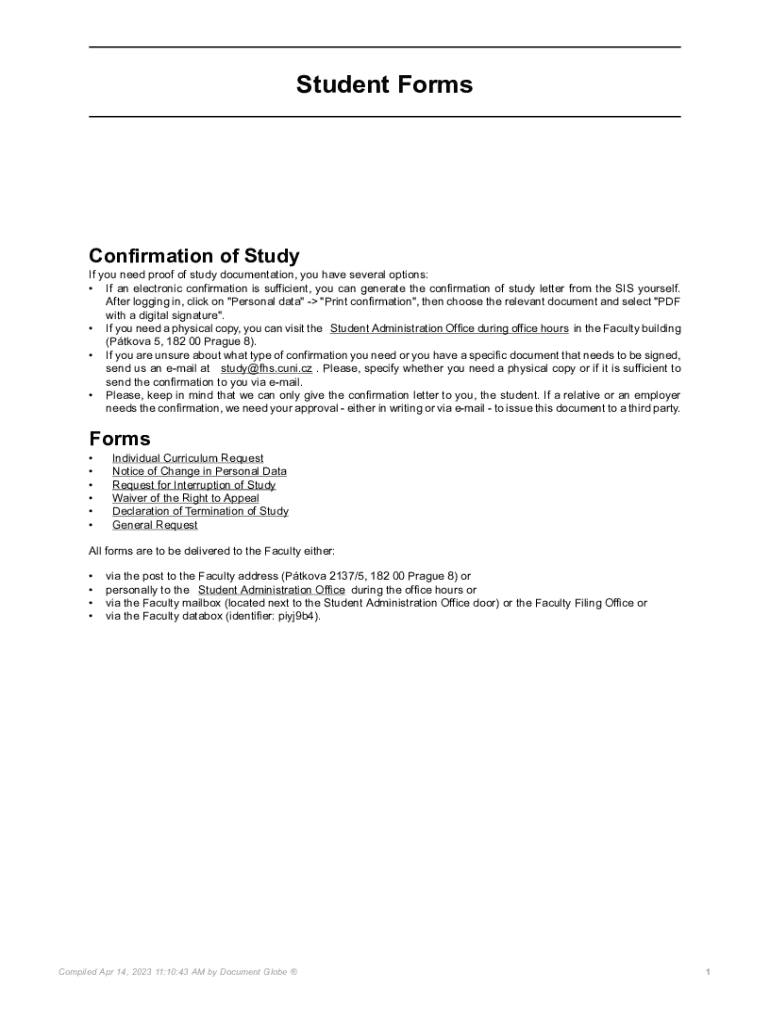 Fillable Online Confirmation of Study Fax Email Print - pdfFiller