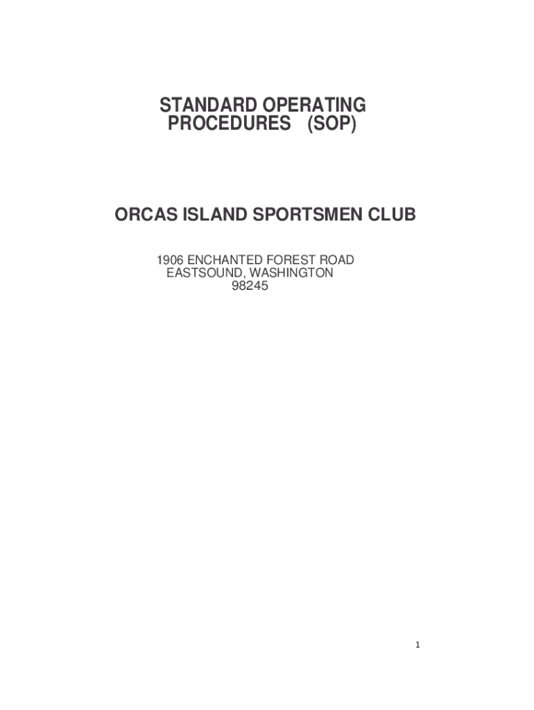 Fillable Online Orcas Island Sportsmen Club Sop Fax Email Print - pdfFiller