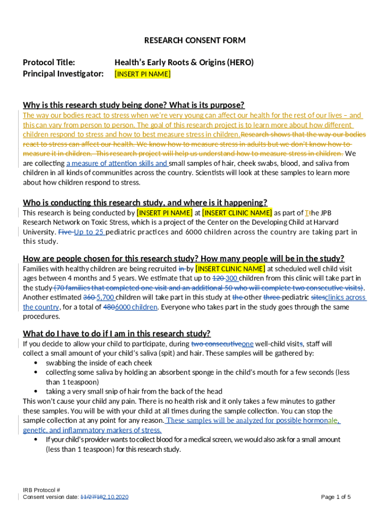 Research Consent Doc Template | pdfFiller