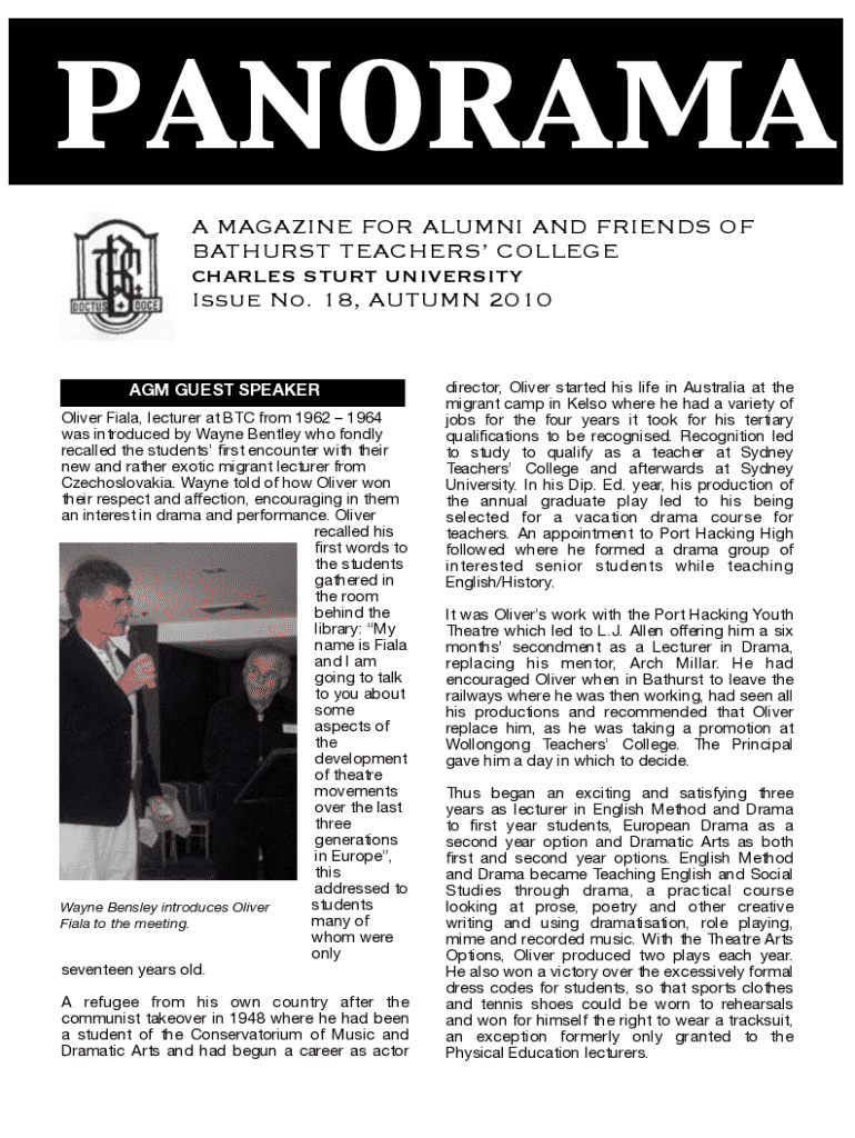 Fillable Online a Magazine for Alumni and Friends of Bathurst Teachers ...
