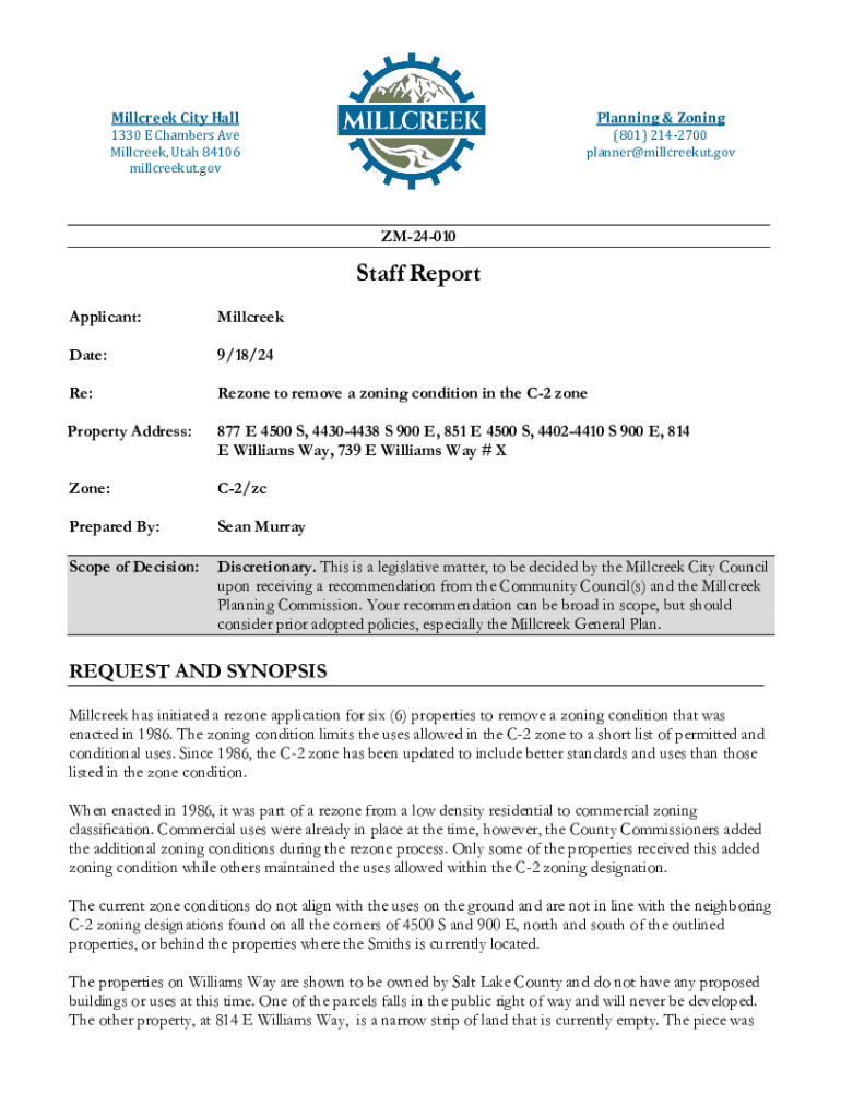 Fillable Online Rezone to Remove a Zoning Condition in the C-2 Zone Fax ...