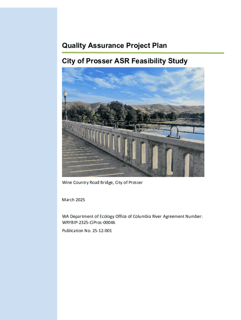 Fillable Online City of Prosser Asr Feasibility Study Fax Email Print - pdfFiller