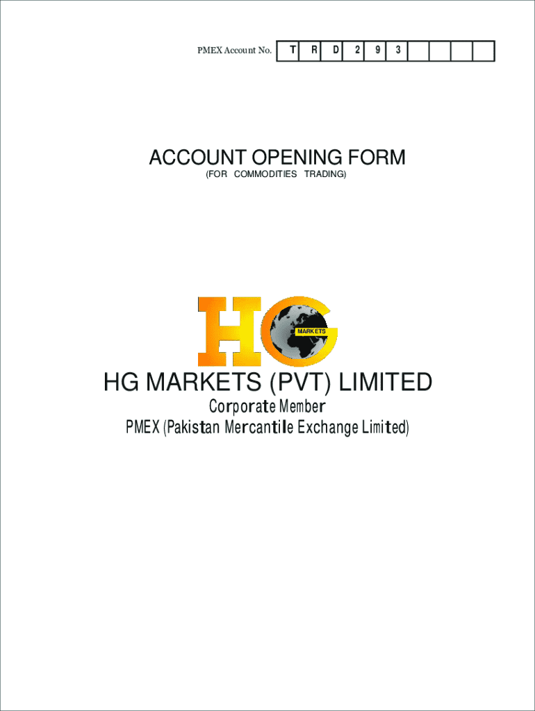Fillable Online Commodity Futures Trading Account Opening Form Fax Email Print - pdfFiller