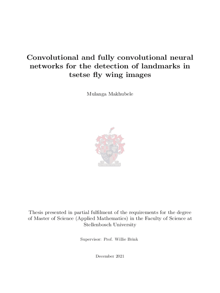Fillable Online Thesis on Tsetse Fly Wing Image Analysis Using Neural ...