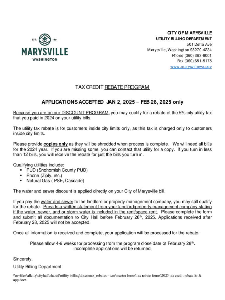 Fillable Online Tax Credit Rebate Program Application Fax Email Print - pdfFiller