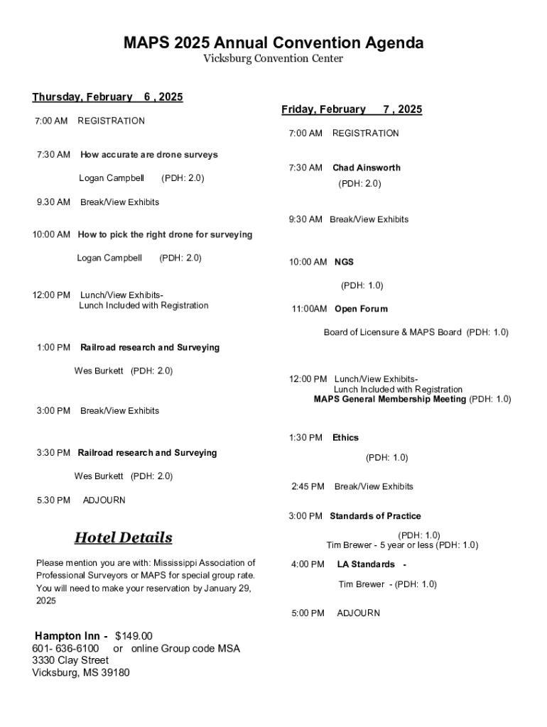 Fillable Online Maps 2025 Annual Convention Registration Form Fax Email Print - pdfFiller