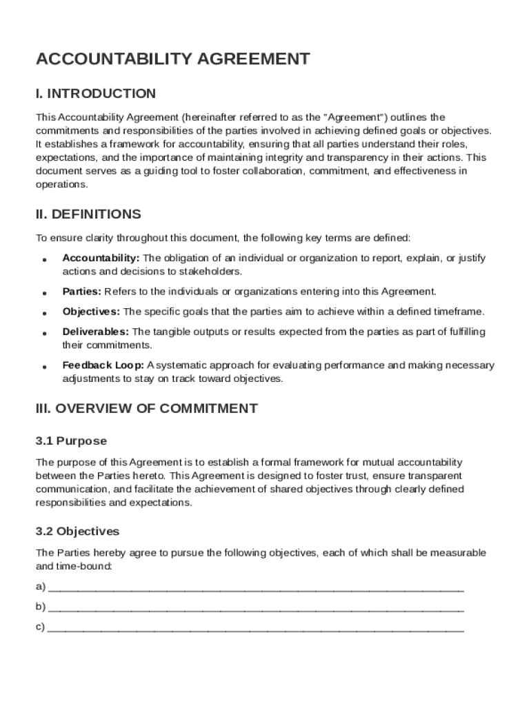 Accountability Agreement Template: Fill out & sign online | DocHub