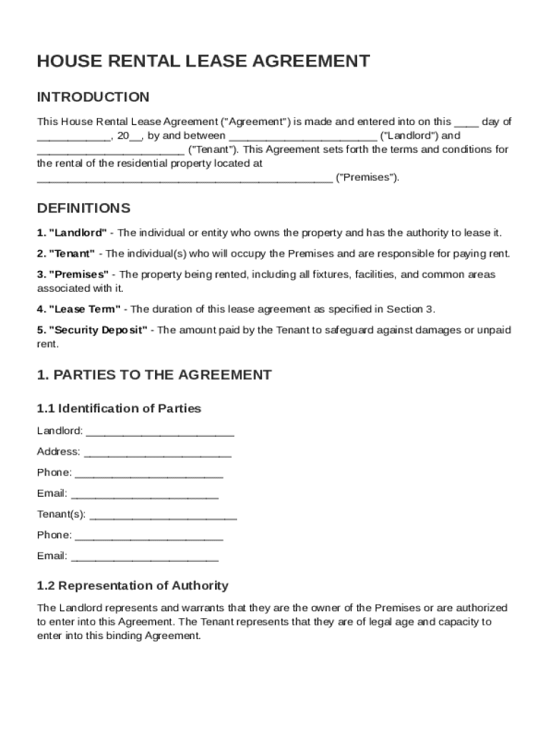 House Rental Lease Agreement Template: Fill out & sign online | DocHub