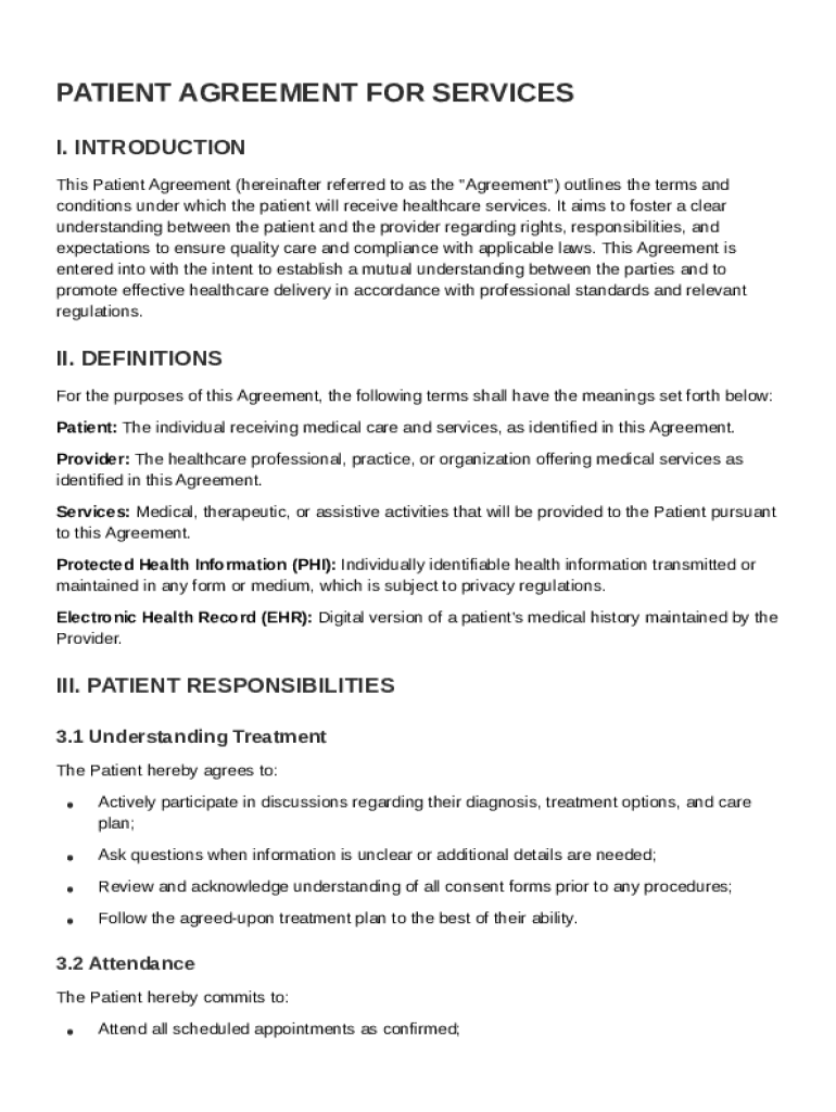 Patient Agreement Template: Fill out & sign online | DocHub