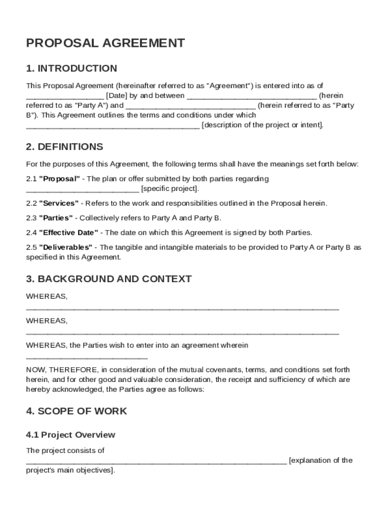 Proposal Agreement Template: Fill out & sign online | DocHub