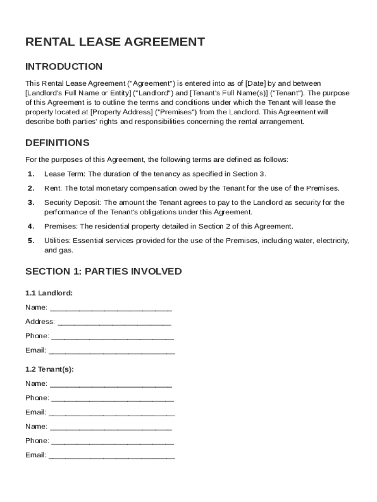 Rental Lease Agreement Template: Fill out & sign online | DocHub