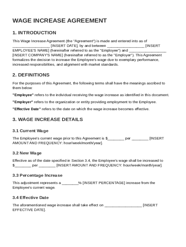 Wage Increase Agreement Template: Fill out & sign online | DocHub