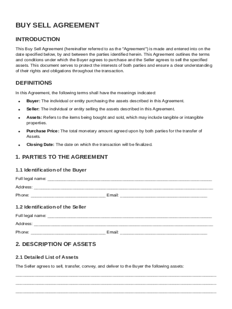 Buy Sell Contract Template: Fill out & sign online | DocHub
