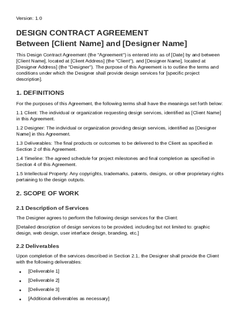 Design Contract Template: Fill out & sign online | DocHub