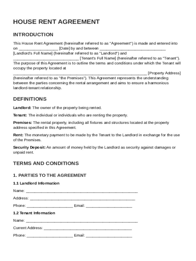 House Rent Contract Template: Fill out & sign online | DocHub