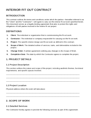 Interior Fit Out Contract Template - Fill and Sign Printable Template ...