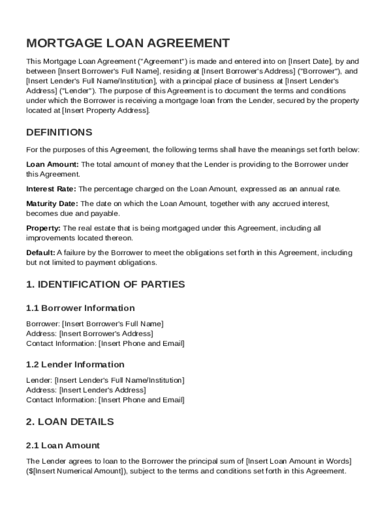 Mortgage Loan Contract Template: Fill out & sign online | DocHub