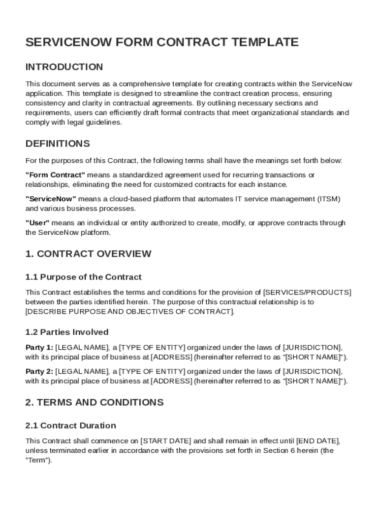 Servicenow Create A For The Form Contract Template: Fill out & sign ...