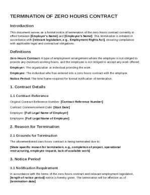 Fillable Online Termination Of Zero Hours Contract Template Fax Email Fillable Online Termination Of Zero Hours Contract Template Fax Email