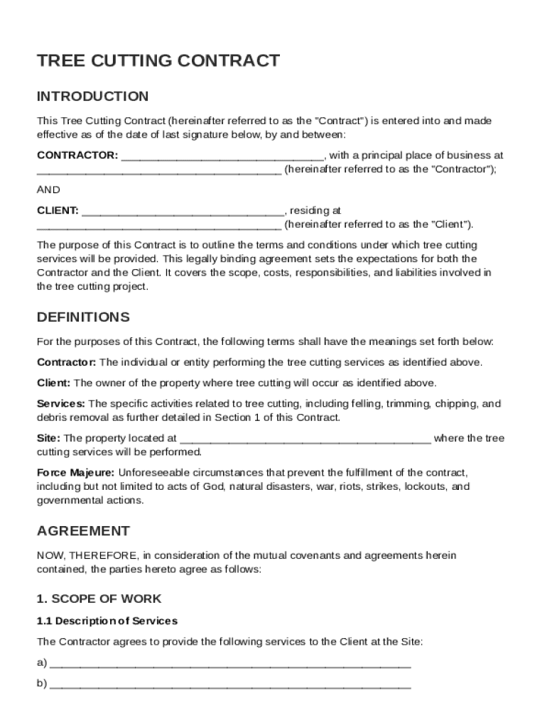 Tree Cutt Contract Template: Fill out & sign online | DocHub