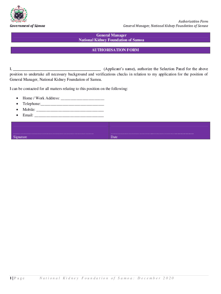 Fillable Online Authorization Form Fax Email Print - pdfFiller