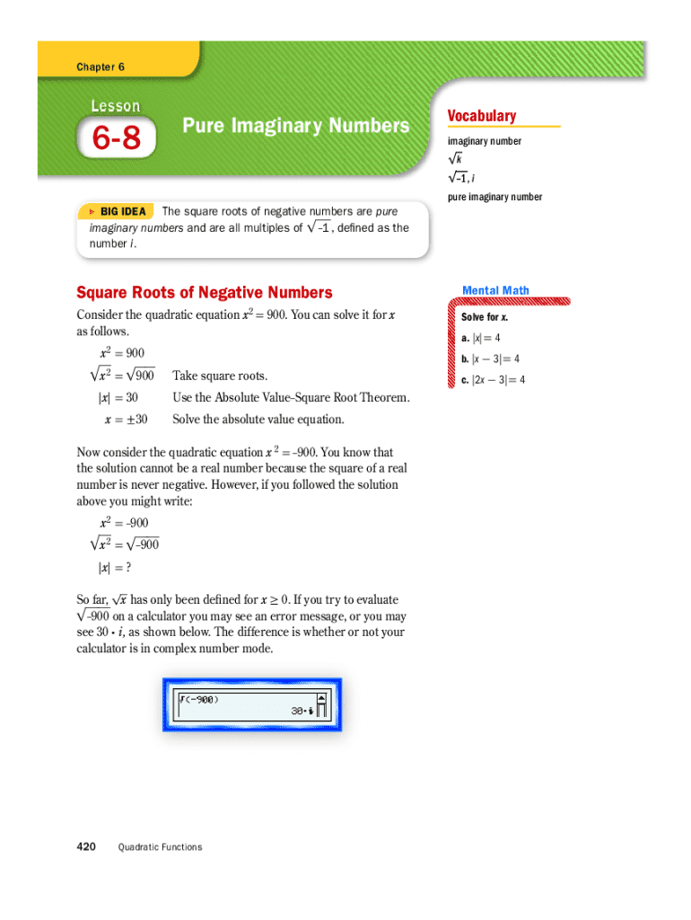 Fillable Online Pure Imaginary Numbers Fax Email Print - pdfFiller