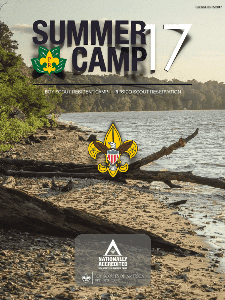 Fillable Online Pipsico Scout Reservation - Summer Camp Fax Email Print ...
