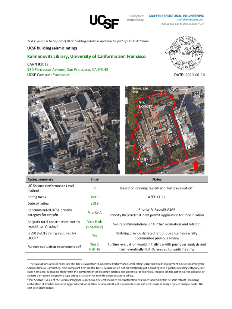 Fillable Online Seismic Evaluation of Kalmanovitz Library Fax Email Print - pdfFiller