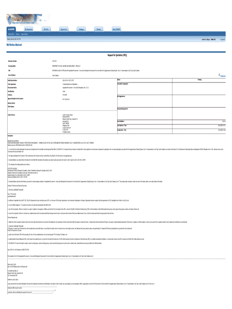 Fillable Online Request for Quotation (rfq) Fax Email Print - pdfFiller