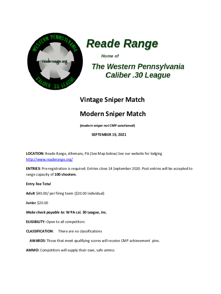 Fillable Online Vintage Sniper Match Fax Email Print - pdfFiller