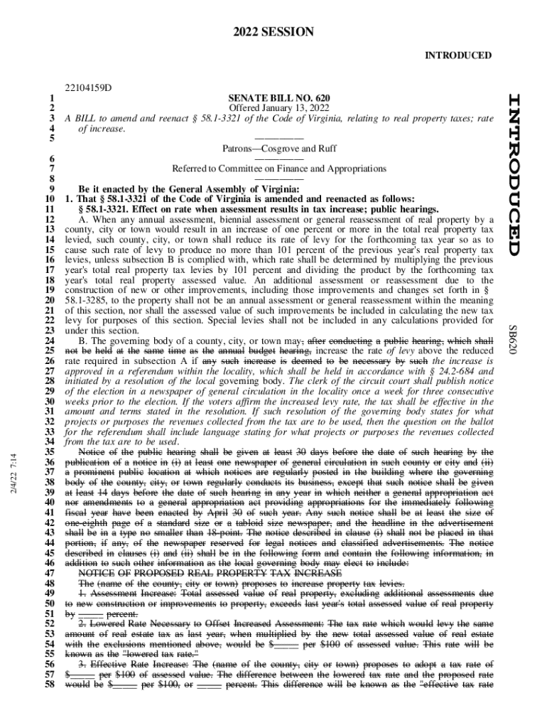 Fillable Online Senate Bill No. 620 Fax Email Print - pdfFiller