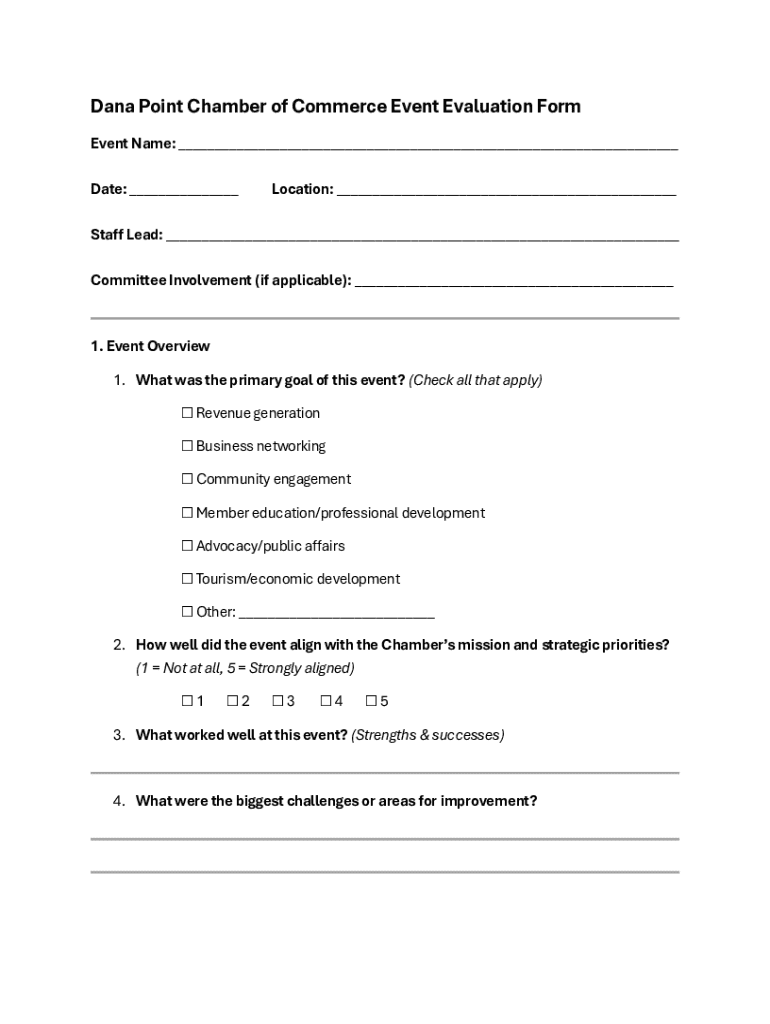 Fillable Online Event Evaluation Form Fax Email Print - pdfFiller