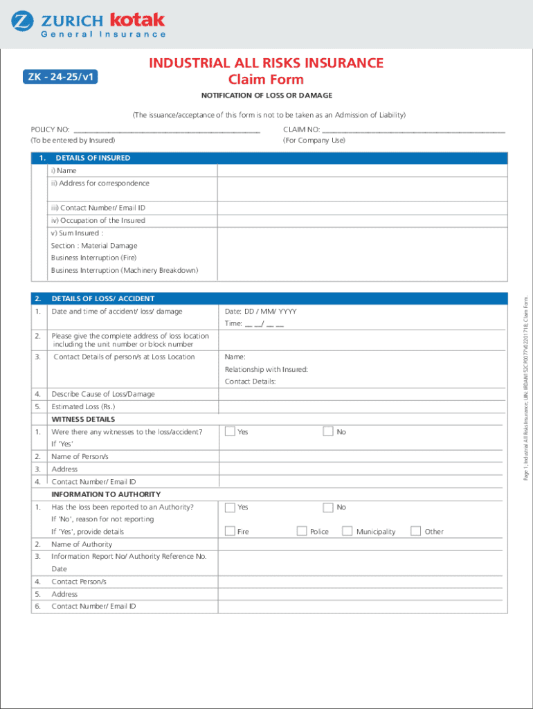 Fillable Online Claim Form Fax Email Print - pdfFiller