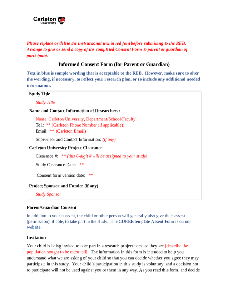 Ined Consent Doc Template | pdfFiller