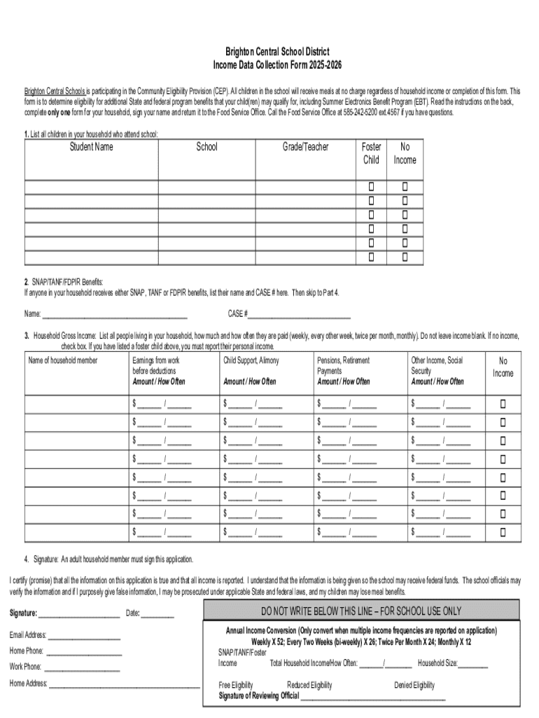 Fillable Online Income Data Collection Form Fax Email Print - pdfFiller