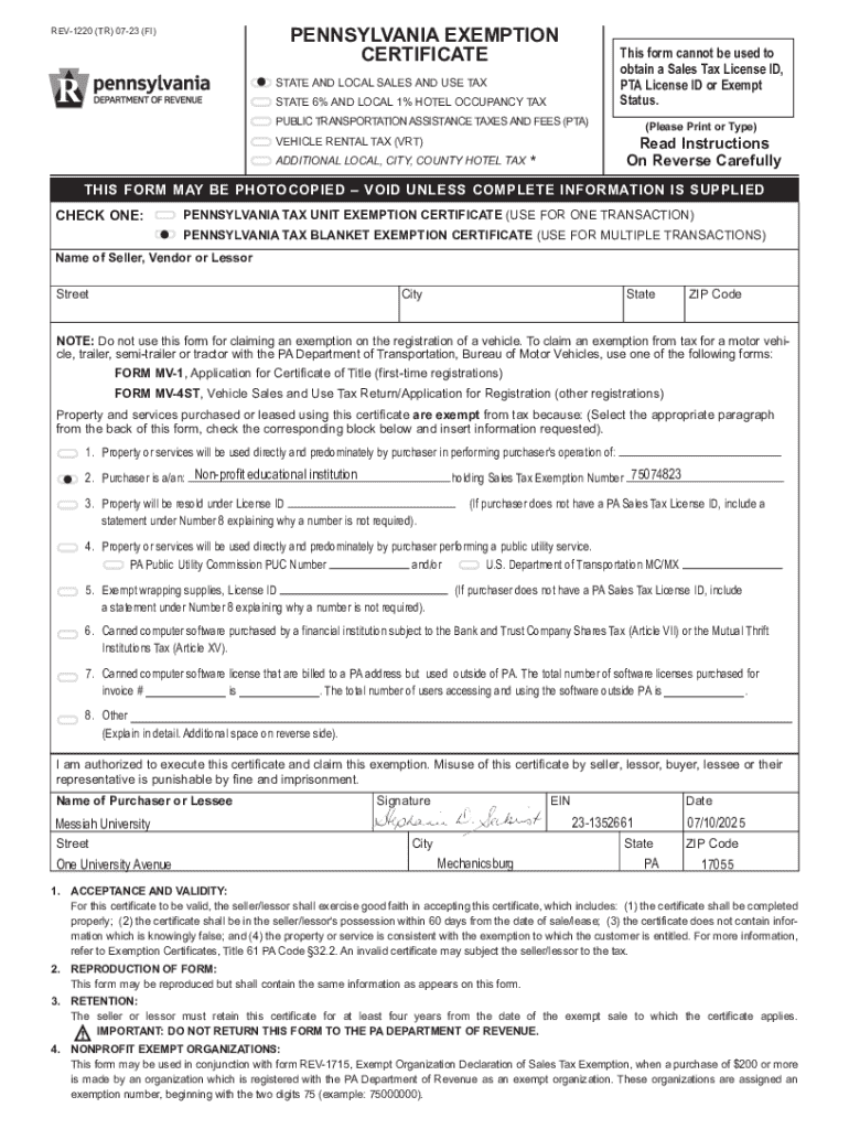 Fillable Online Rev-1220 (tr) 07-23 (fi) Fax Email Print - pdfFiller