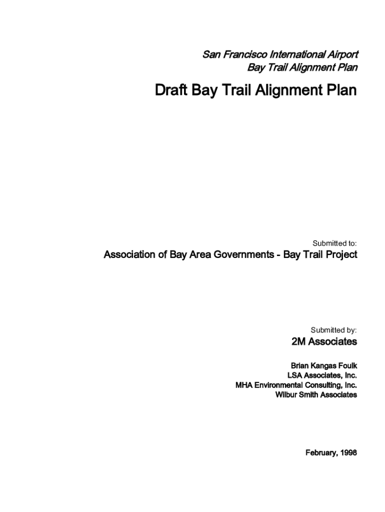 Fillable Online Draft Bay Trail Alignment Plan Fax Email Print - pdfFiller