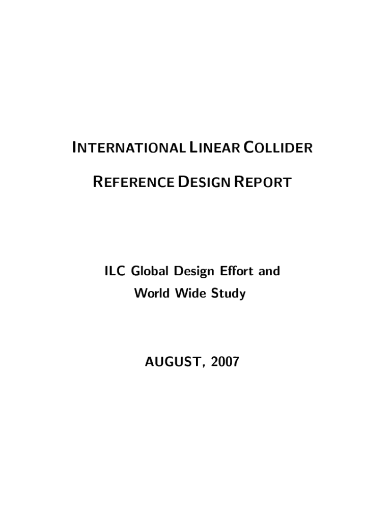 Fillable Online Ilc Reference Design Report Fax Email Print - pdfFiller